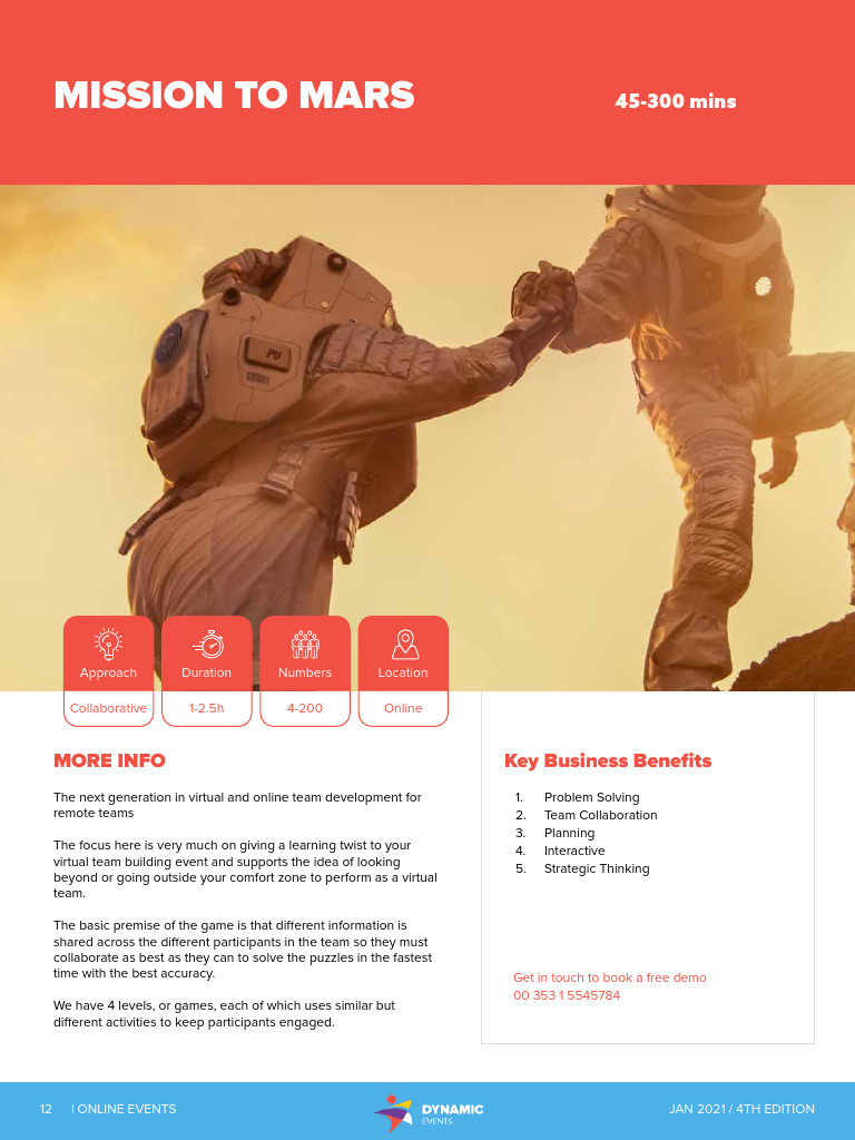 Mission To Mars Brochure | PDF | Mars