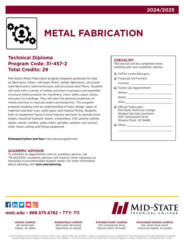 Metal-Fabrication-Program-Information-Guide | PDF | Metal Fabrication | Welding