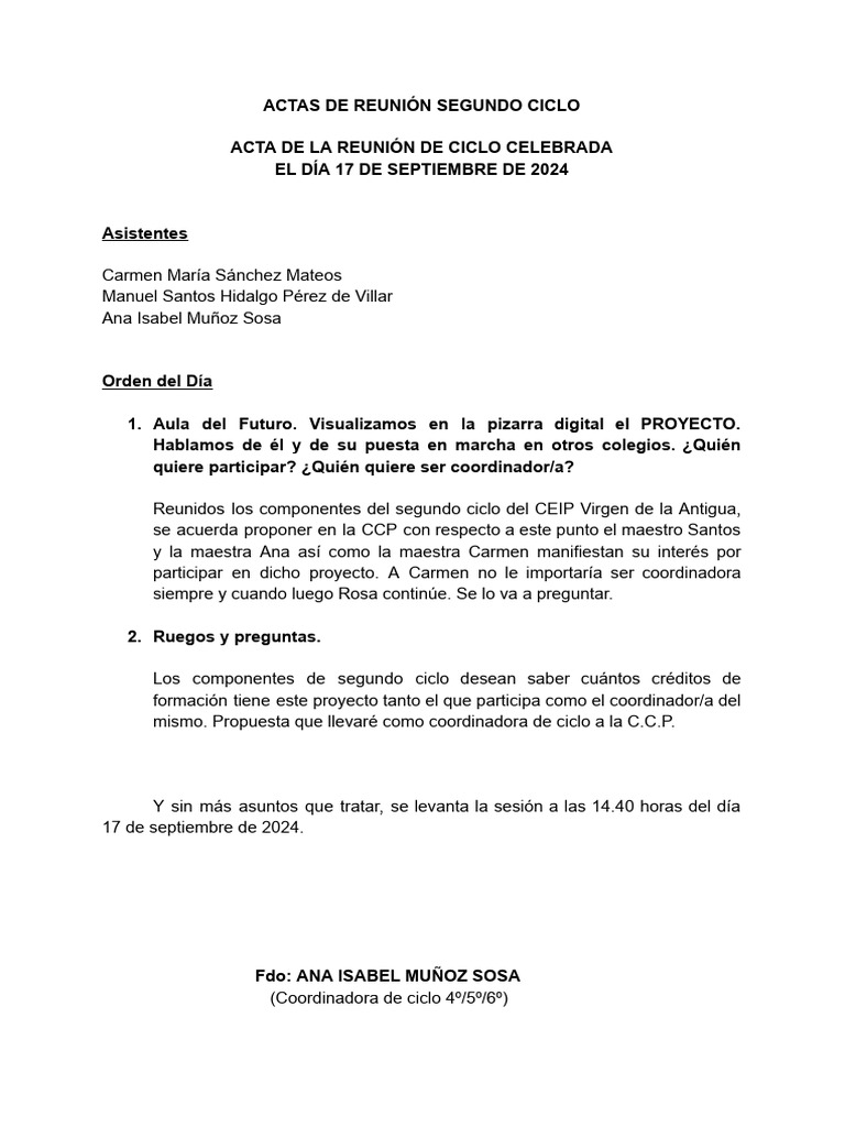 _ ACTA SEGUNDO CICLO | PDF