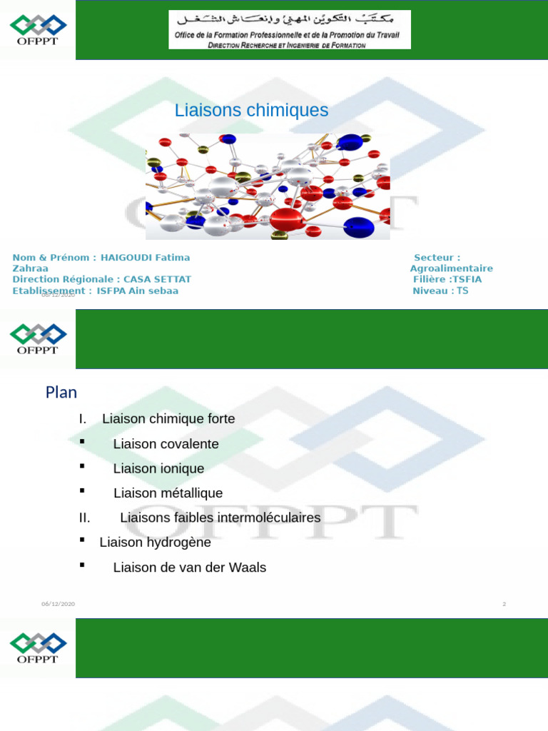 Liaisons Chimiques 2020 | PDF | Liaison chimique | Liaison covalente