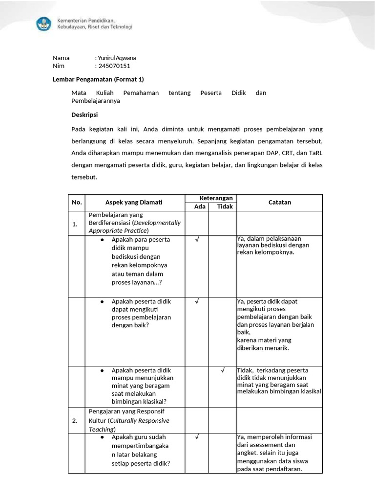 PTPB T1-6 Elaborasi Pemahaman | PDF