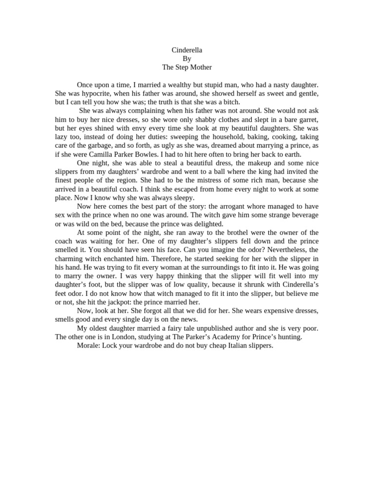 Cinderella: A Twisted Tale of Envy | PDF | Cinderella | Fairies