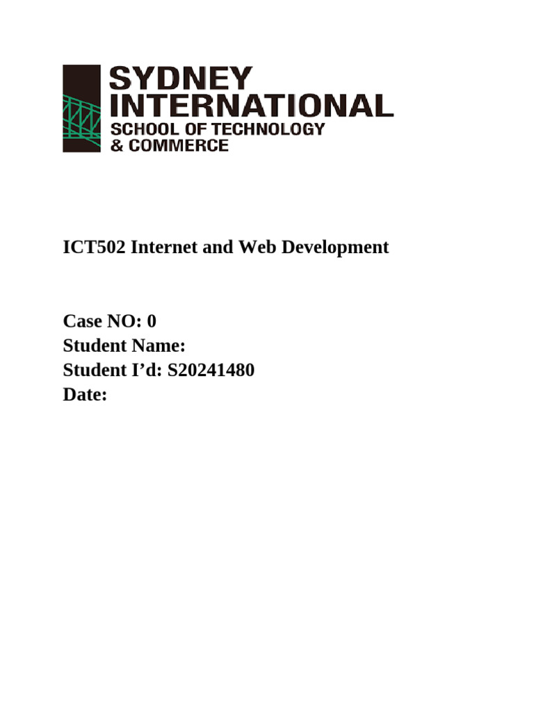ICT502 Internet and web Development | PDF | Websites | World Wide Web