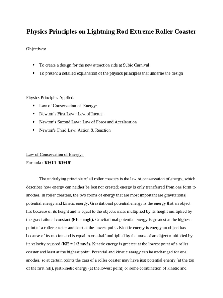 Roller Coaster | PDF | Force | Newton's Laws Of Motion