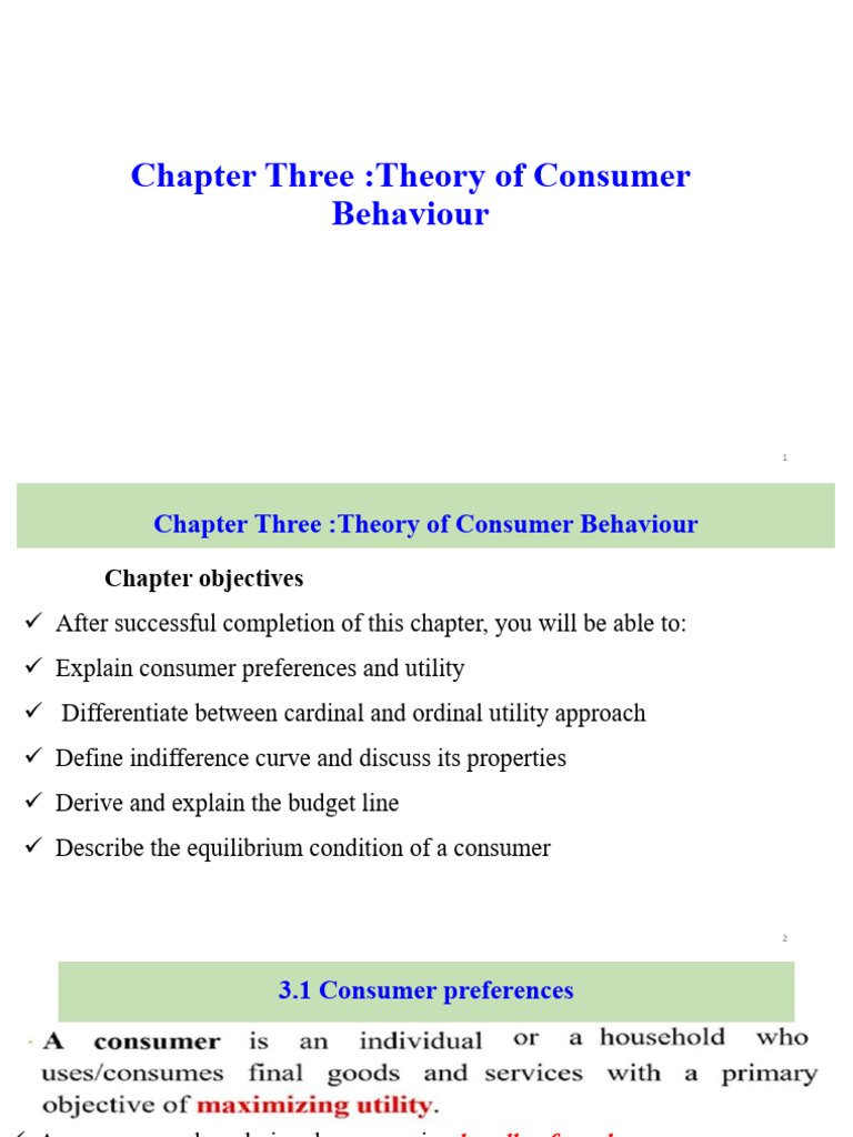 Chapter 3 (2) | PDF | Utility | Marginal Utility