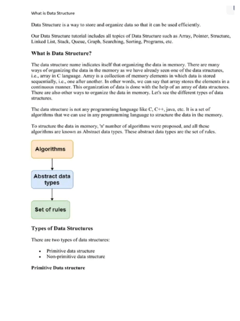 Dsa Unit 1 Introduction | PDF