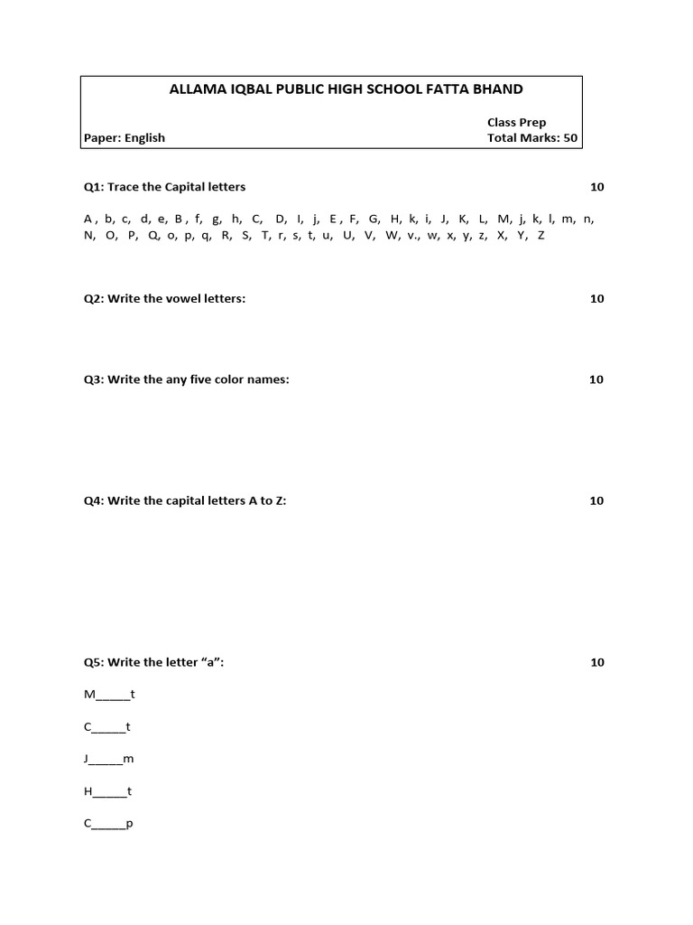 Class Prep English | PDF
