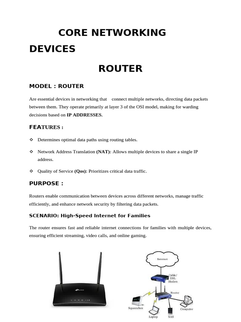 Core Networking Devices | PDF | Computer Network | Network Switch