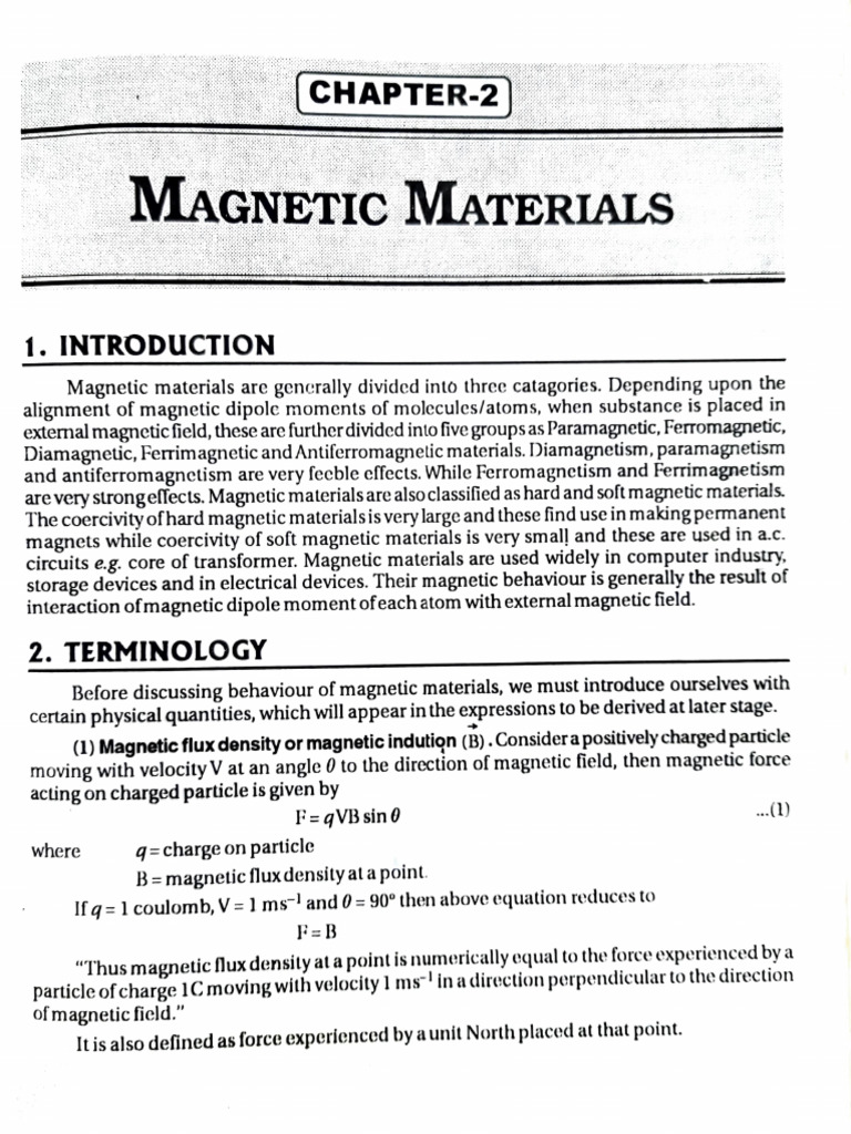 Overview of Magnetic Materials Types | PDF | Magnetism | Ferromagnetism