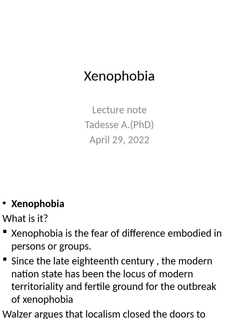 Xenophobia | PDF