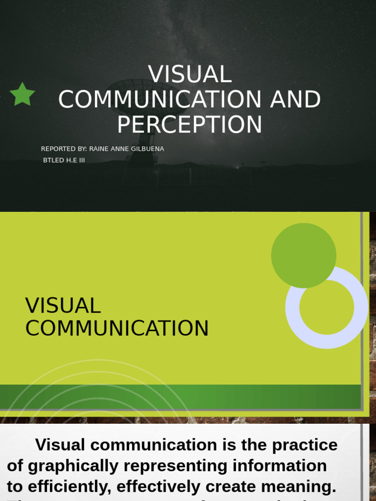 Visual Communication and Perception | PDF | Visual Perception | Perception