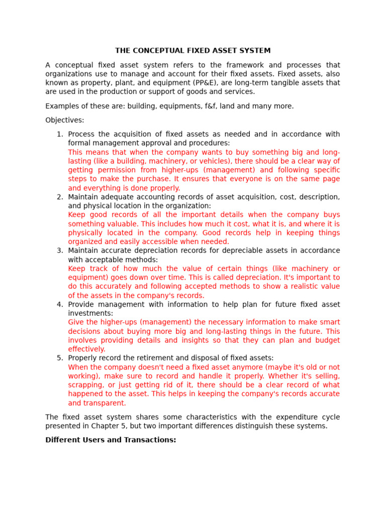 ACCTG 221 THE CONCEPTUAL FIXED ASSET SYSTEM notes | PDF | Depreciation ...