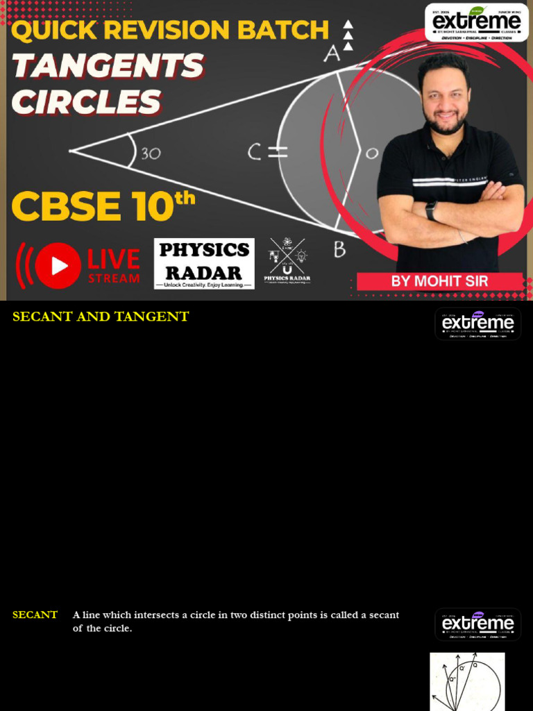 08 C - X Circles Complete From R.D. Sharma | PDF | Circle | Perpendicular