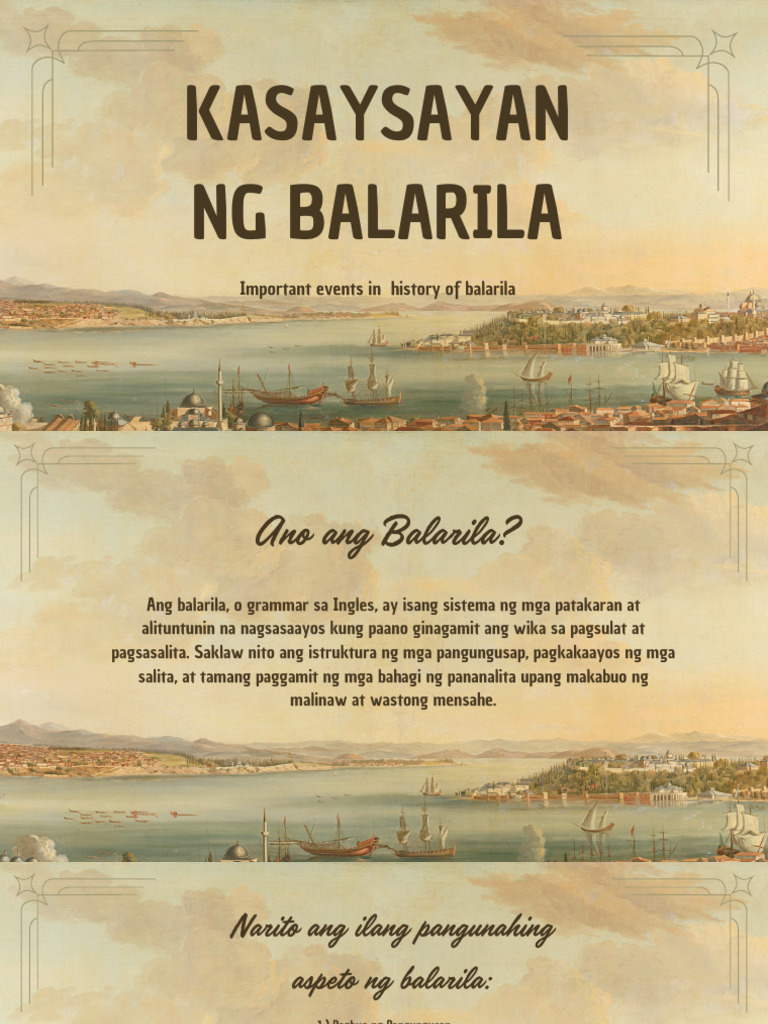 Filipino First Reporting (Kasaysayan NG Balarila) | PDF