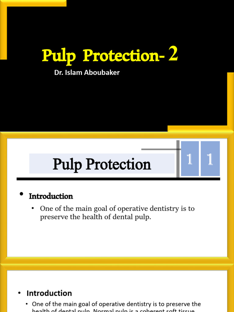 7-Pulp Protection 2_030450 | PDF | Human Tooth | Dentistry