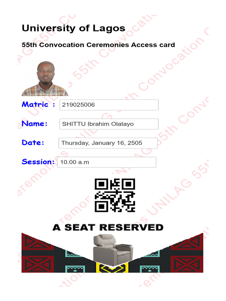 Convocation Invite - Print Slip | PDF