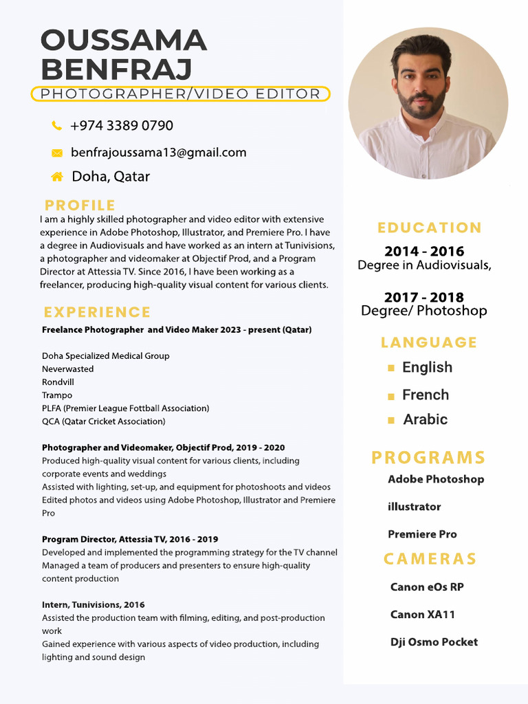 Resume Oussama Benfraj | PDF