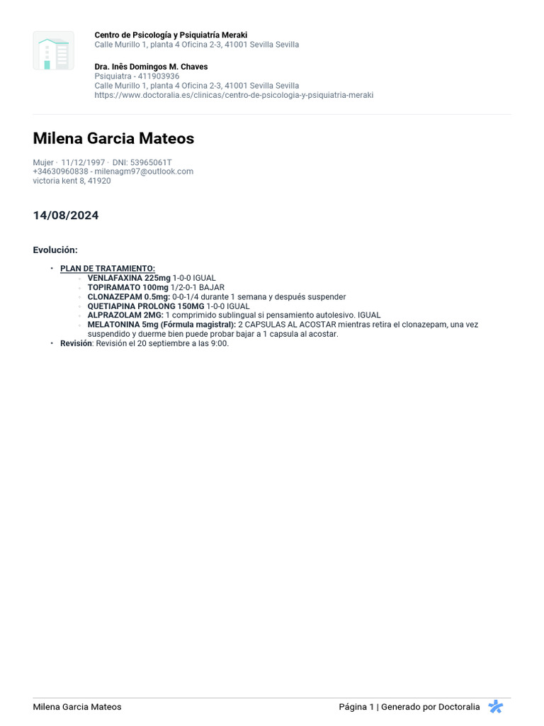 EpisodeSummary-Milena Garcia Mateos-202408140813 | PDF