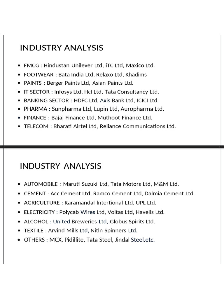 Industry Analysis | PDF
