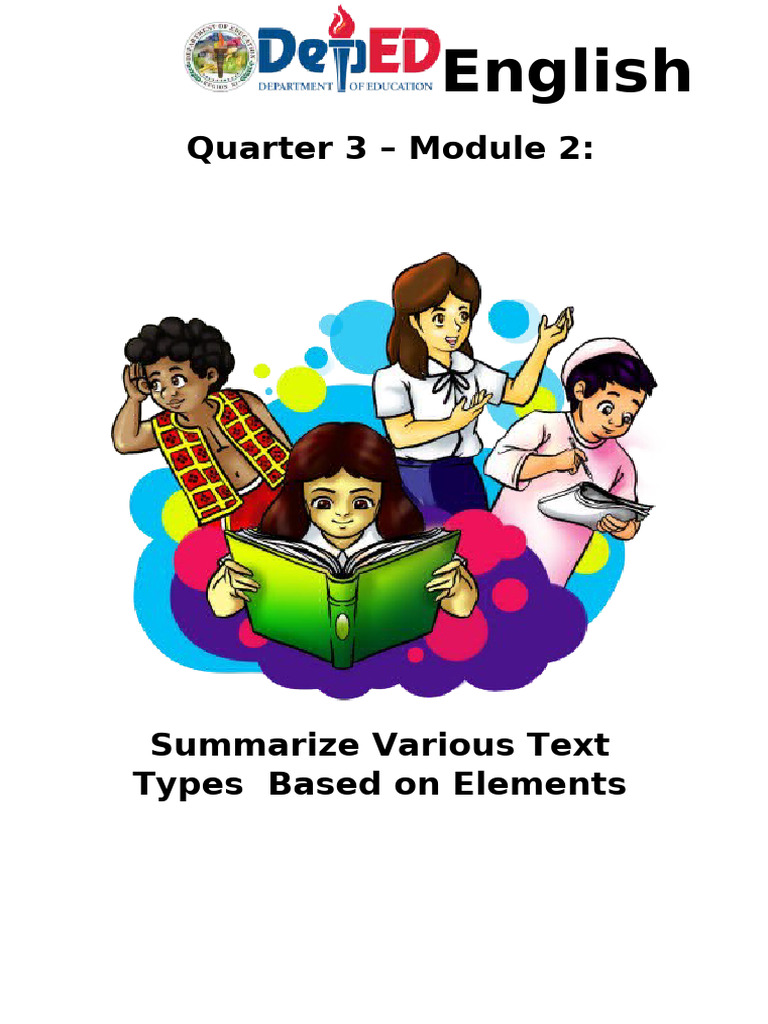 Eng5 - q3 - Mod2 - Summarize Various Text Types Based On Elements | PDF | Tsunami | Foodborne ...