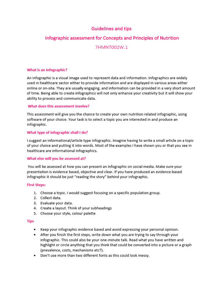 Guidelines and Tips For Infographics | PDF | Infographics | Information