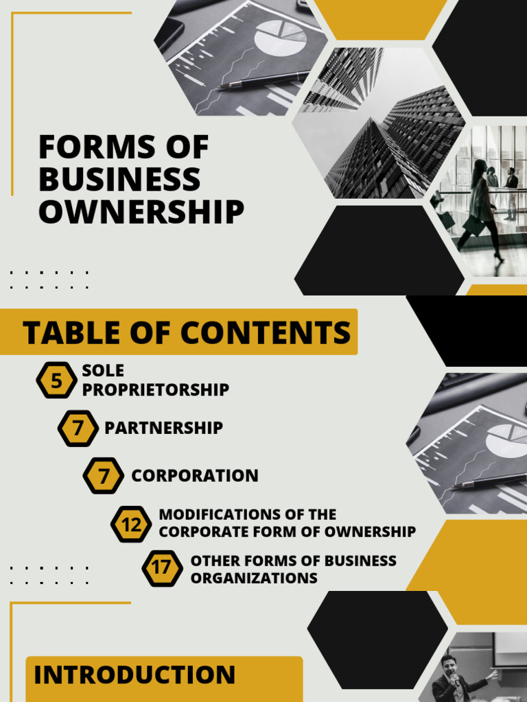 Forms of Business Ownership PDF | PDF | Sole Proprietorship | Corporations