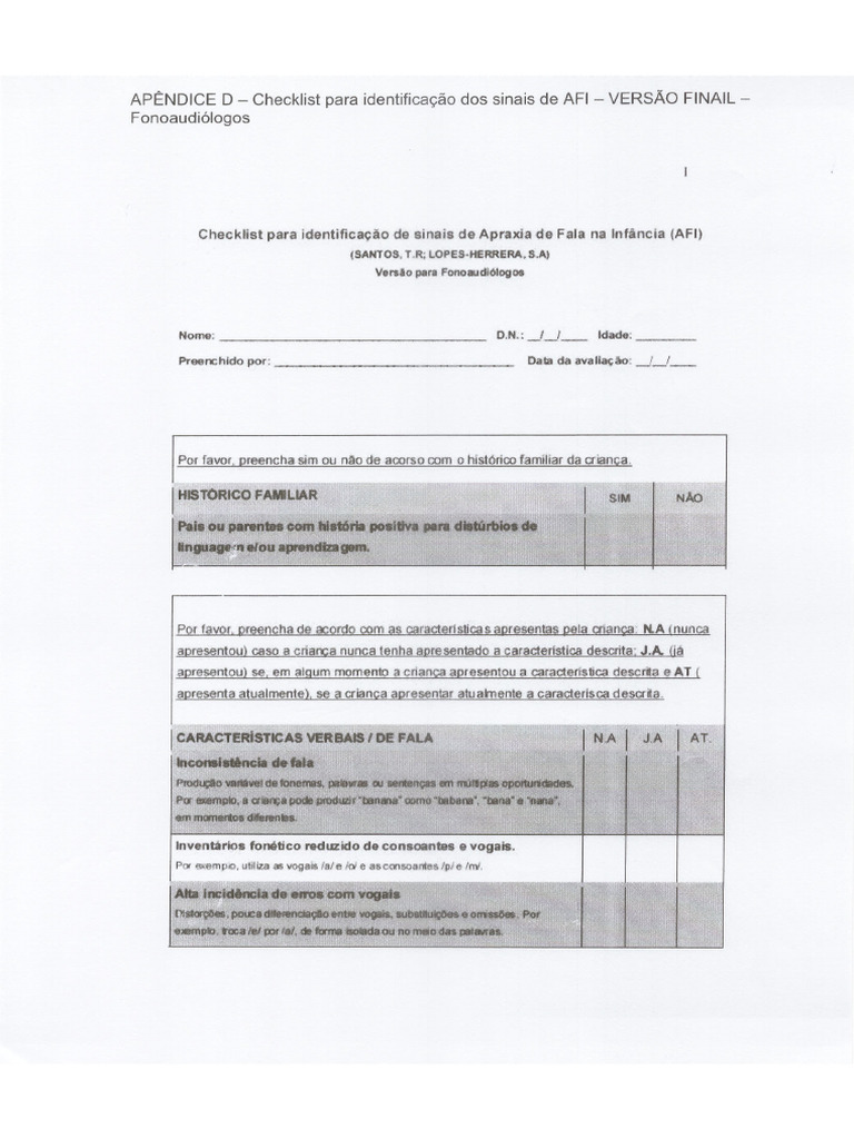 1- Check List AFI | PDF