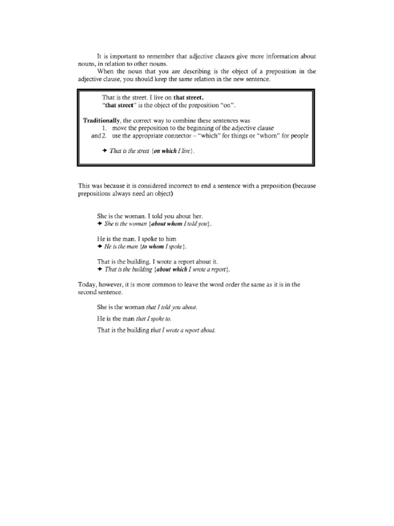 Relative clauses with prepositions | PDF Relative clauses with prepositions | PDF