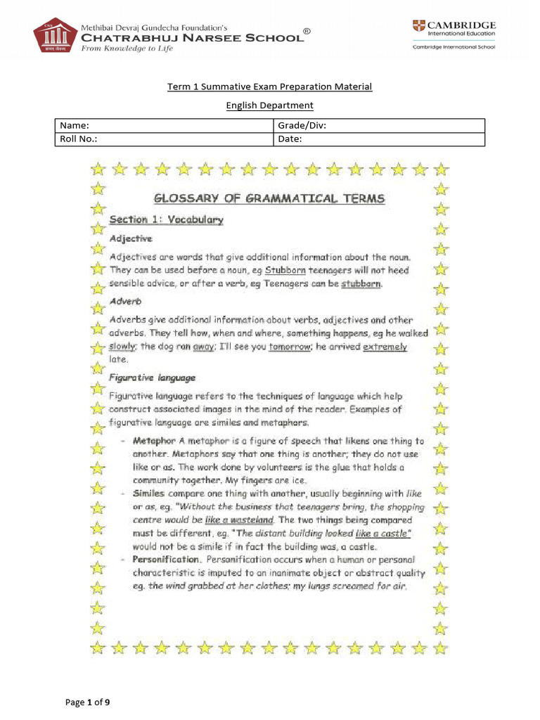 English Exam Prep: Narrative Writing | PDF