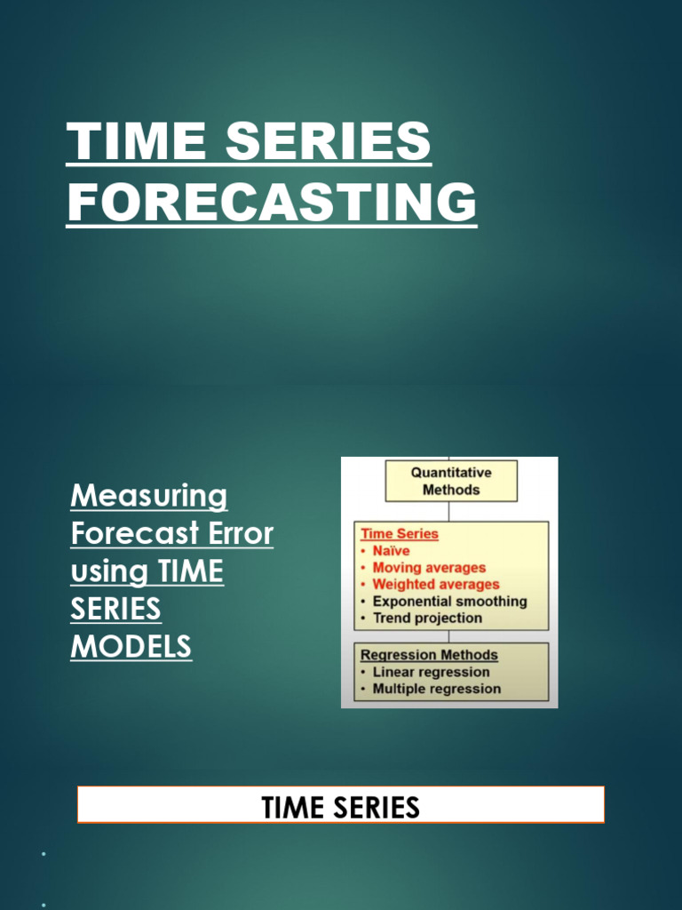 Time Series Forecasting for Students | PDF | Forecasting | Moving Average