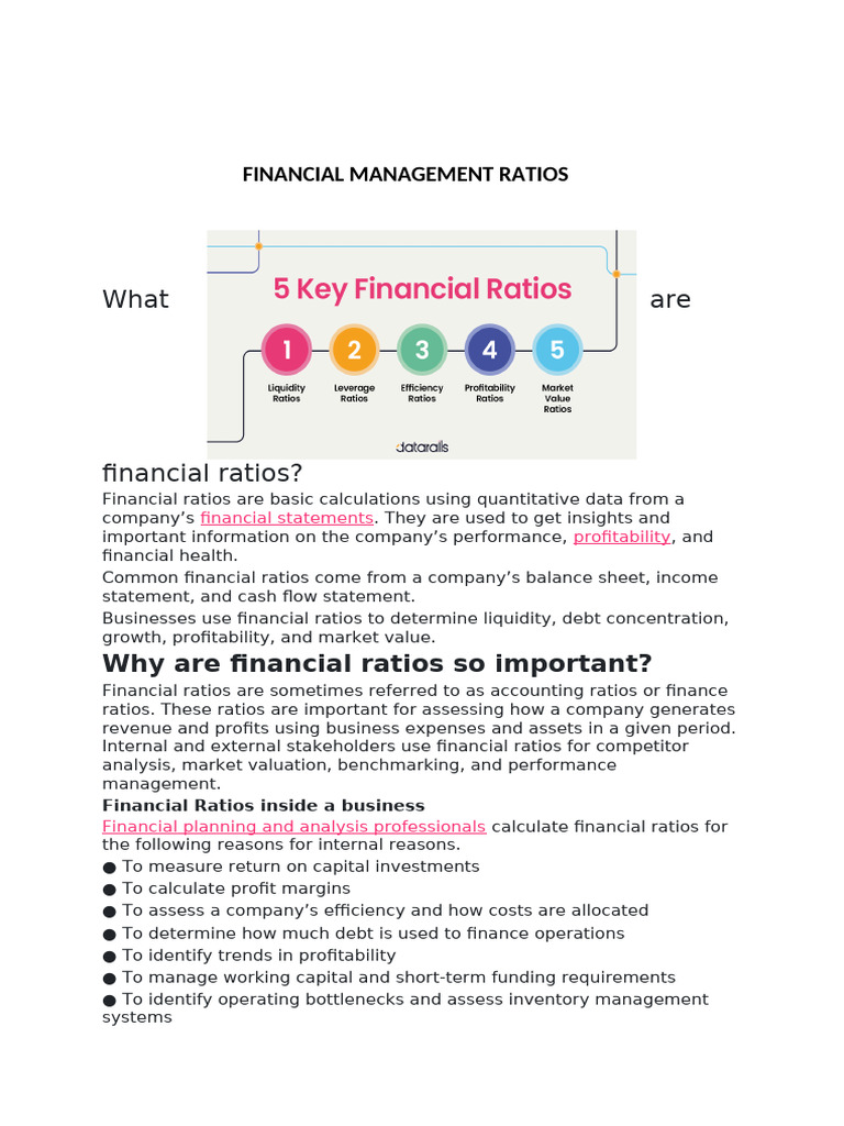 NAVEEN FINANCIAL MANAGEMENT RATIOS 111 | PDF | Financial Ratio | Revenue