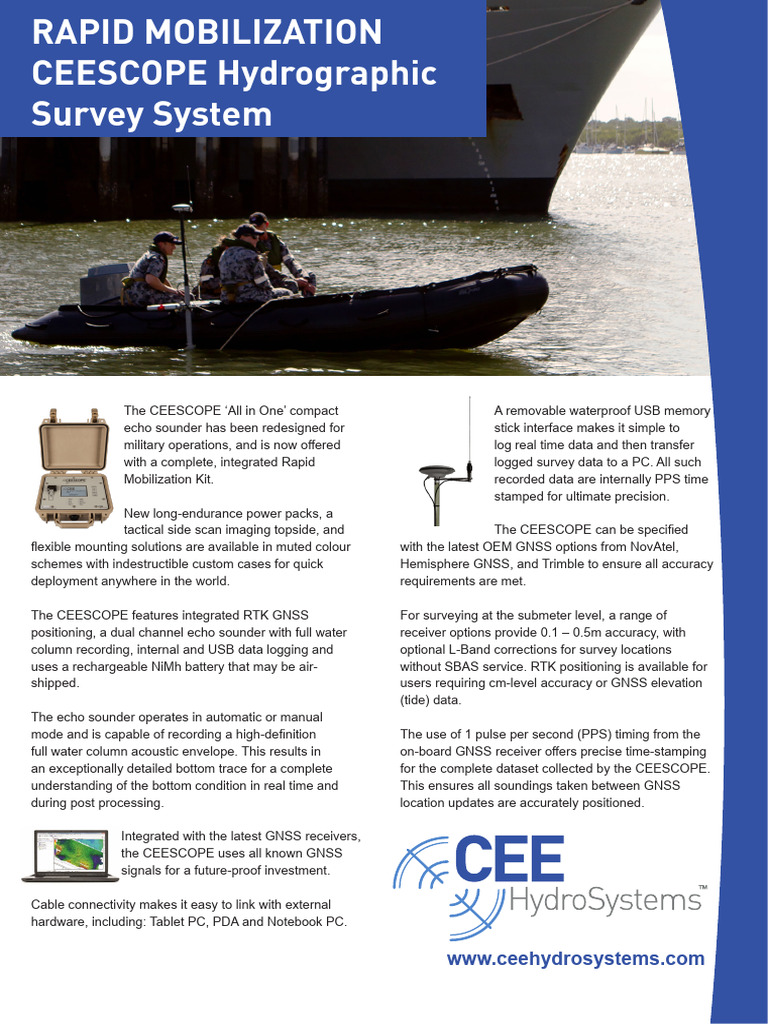CEESCOPE Hydrographic Survey System | PDF | Sonar | Electronics