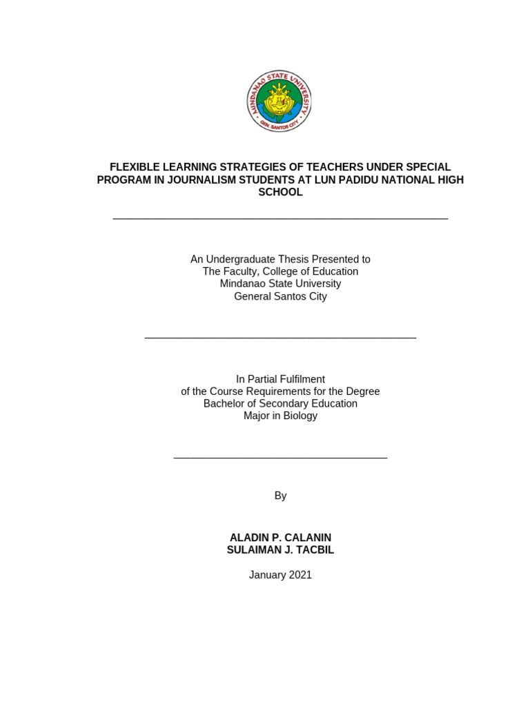 Title Page Thesis | PDF