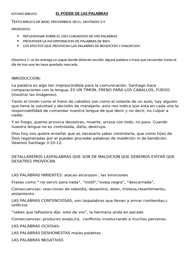 El Poder de Las Palabras | PDF