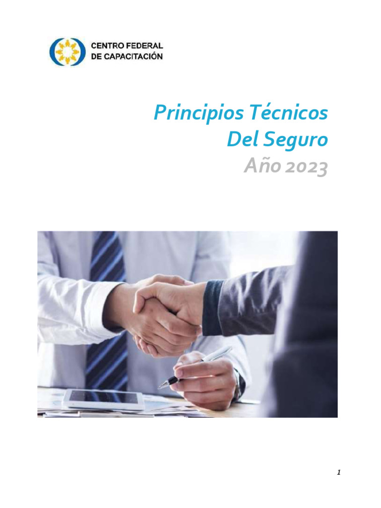 Principios Técnicos del Seguro 2023 | PDF | Póliza de seguros | Seguro