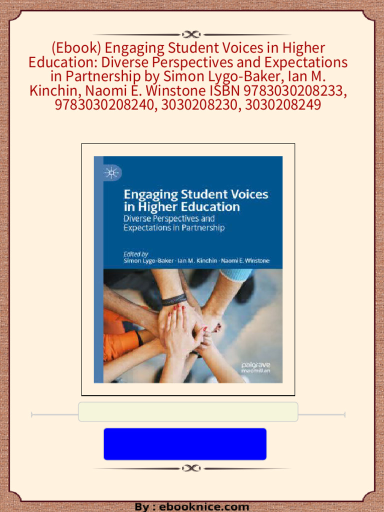 Download ebooks file (Ebook) Engaging Student Voices in Higher ... Download ebooks file (Ebook) Engaging Student Voices in Higher ...