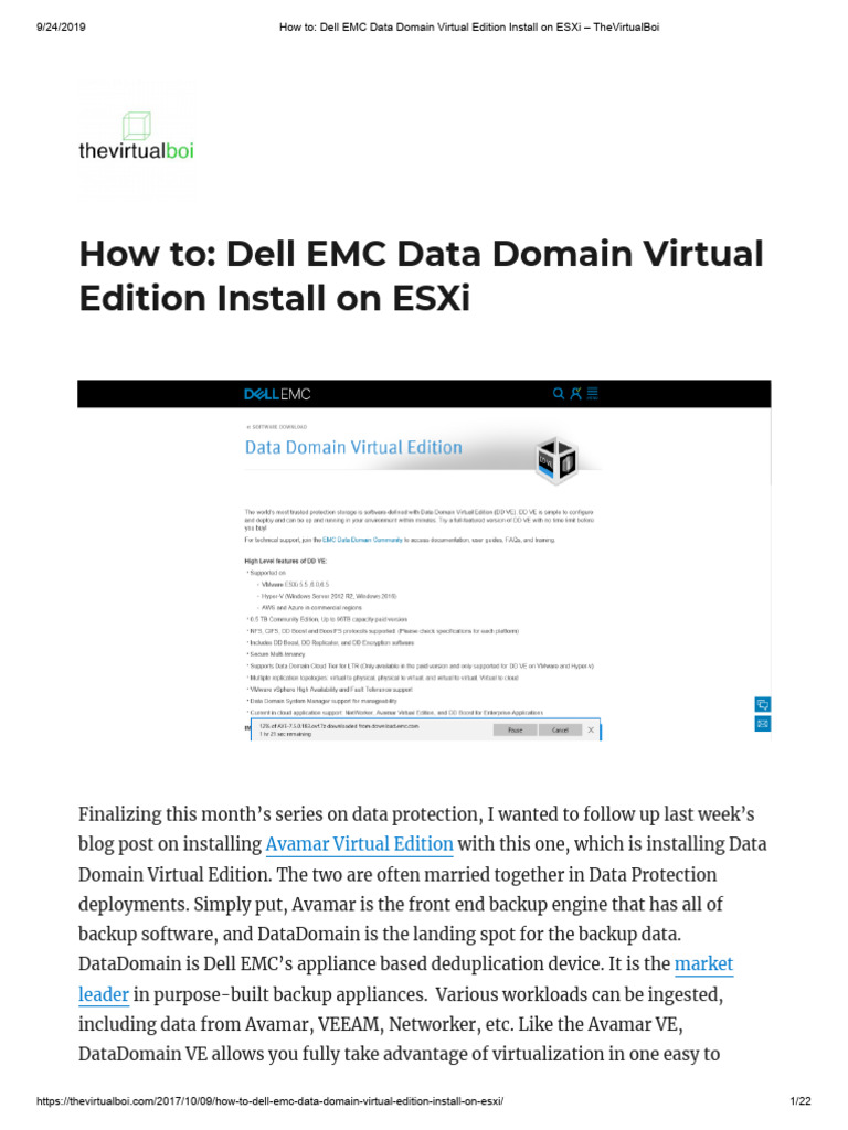 How to_ Dell EMC Data Domain Virtual Edition Install on ESXi – TheVirtualBoi | PDF | Ip Address ...