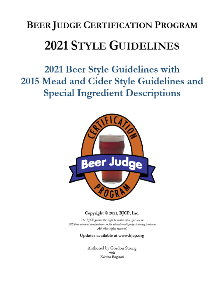 2021 Beer Style Guidelines Overview | PDF | Ale | Beer