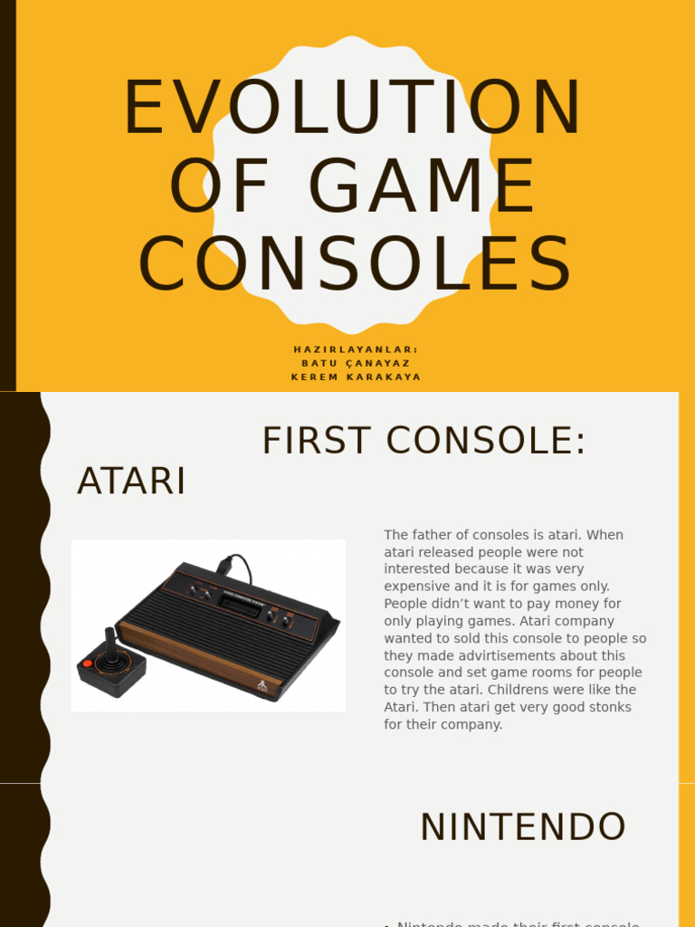 EVOLUTıON OF Game Consoles | PDF
