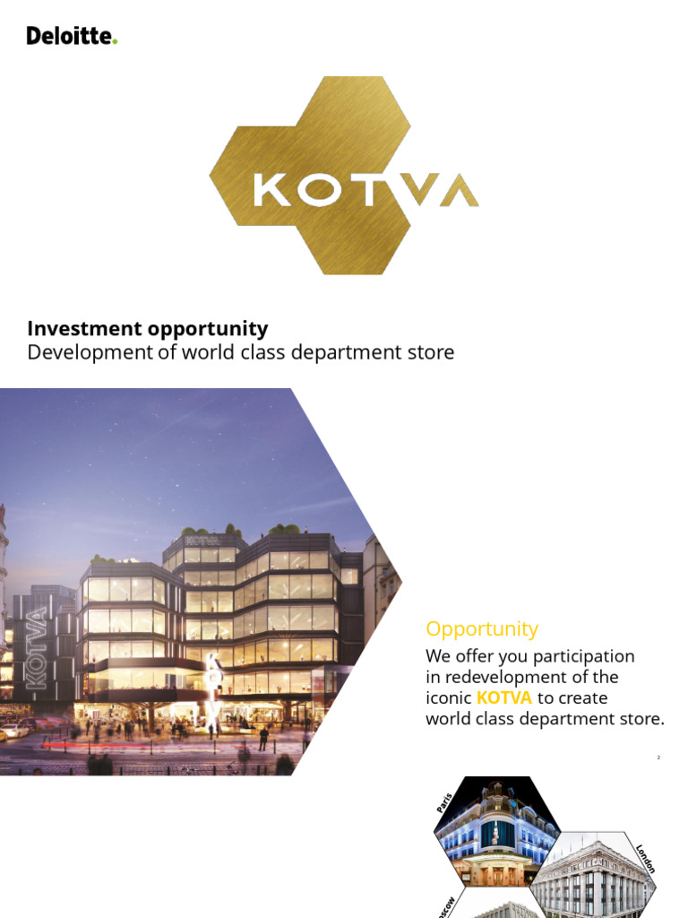 Investment in Prague's Kotva Redevelopment | PDF | Prague | Business