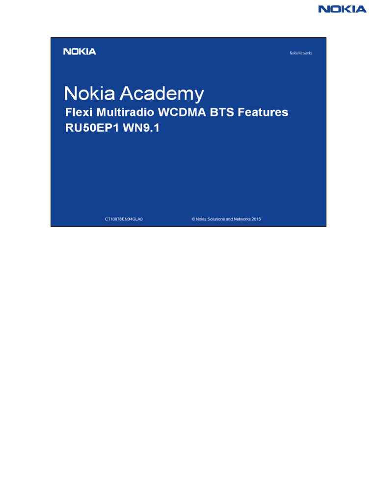 08_CT10878EN04GLA0_WCDMA_BTS_Features_RU50 | PDF | High Speed Packet Access | Data Transmission