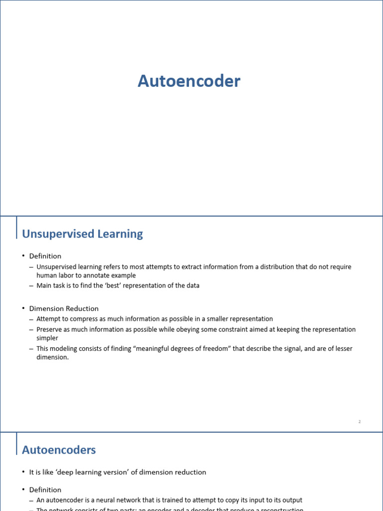 09_Autoencoder (1) | PDF | Learning | Cognitive Science