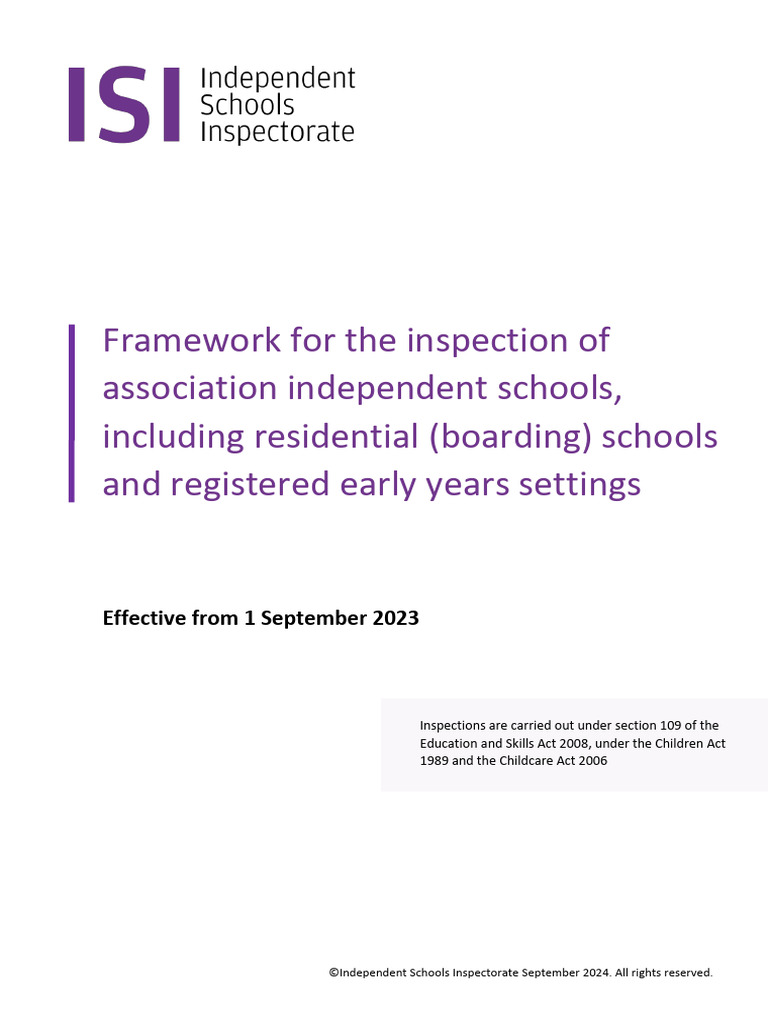 Isi Inspection Framework | PDF | Leadership | Special Education