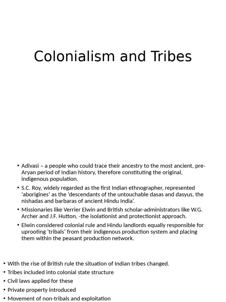 Colonialism and Tribes | PDF