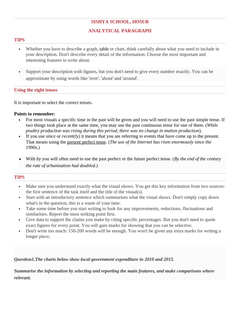 Analytical Paragraph Sample | PDF | Government Spending | Fuels