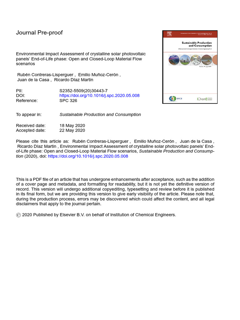 EIA2 | PDF | Life Cycle Assessment | Photovoltaics
