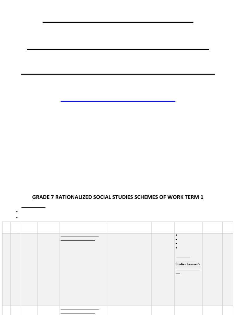 Grade 7 Social Studies Term 1 Plans | PDF | Self Esteem | Earth
