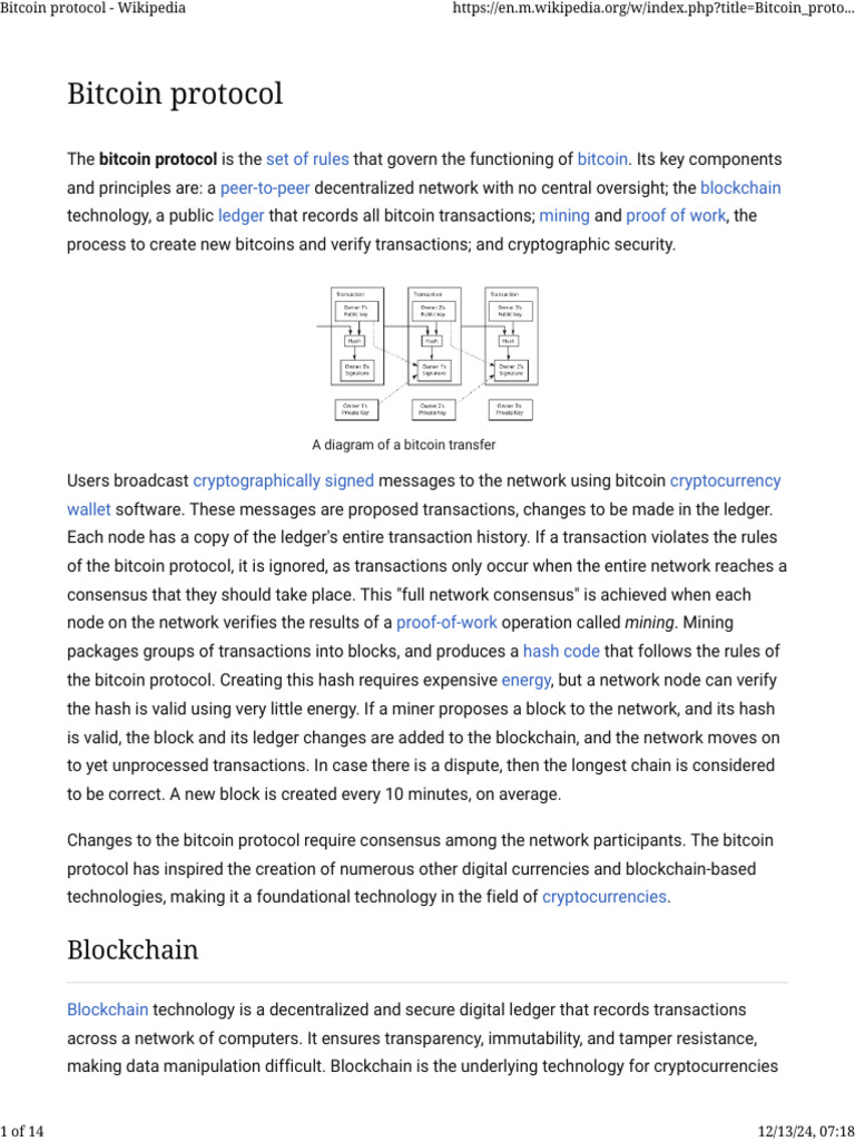 Bitcoin protocol - Wikipedia | PDF | Applications Of Cryptography ...