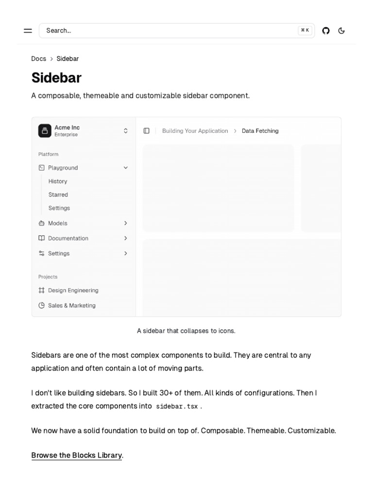 Sidebar - shadcn_ui | PDF | Operating System Families | Software Engineering