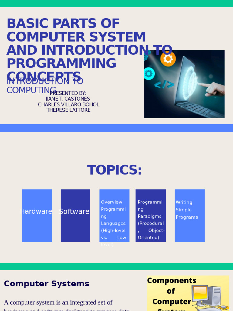 Computer System Basics & Programming Intro | PDF | Computer Programming ...